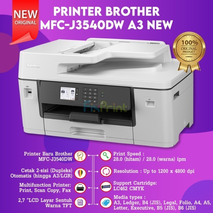 Jual Printer Brother Mfc-J3540Dw A3 Inkjet Aio Wifi Duplex Garansi Resmi | Shopee Indonesia