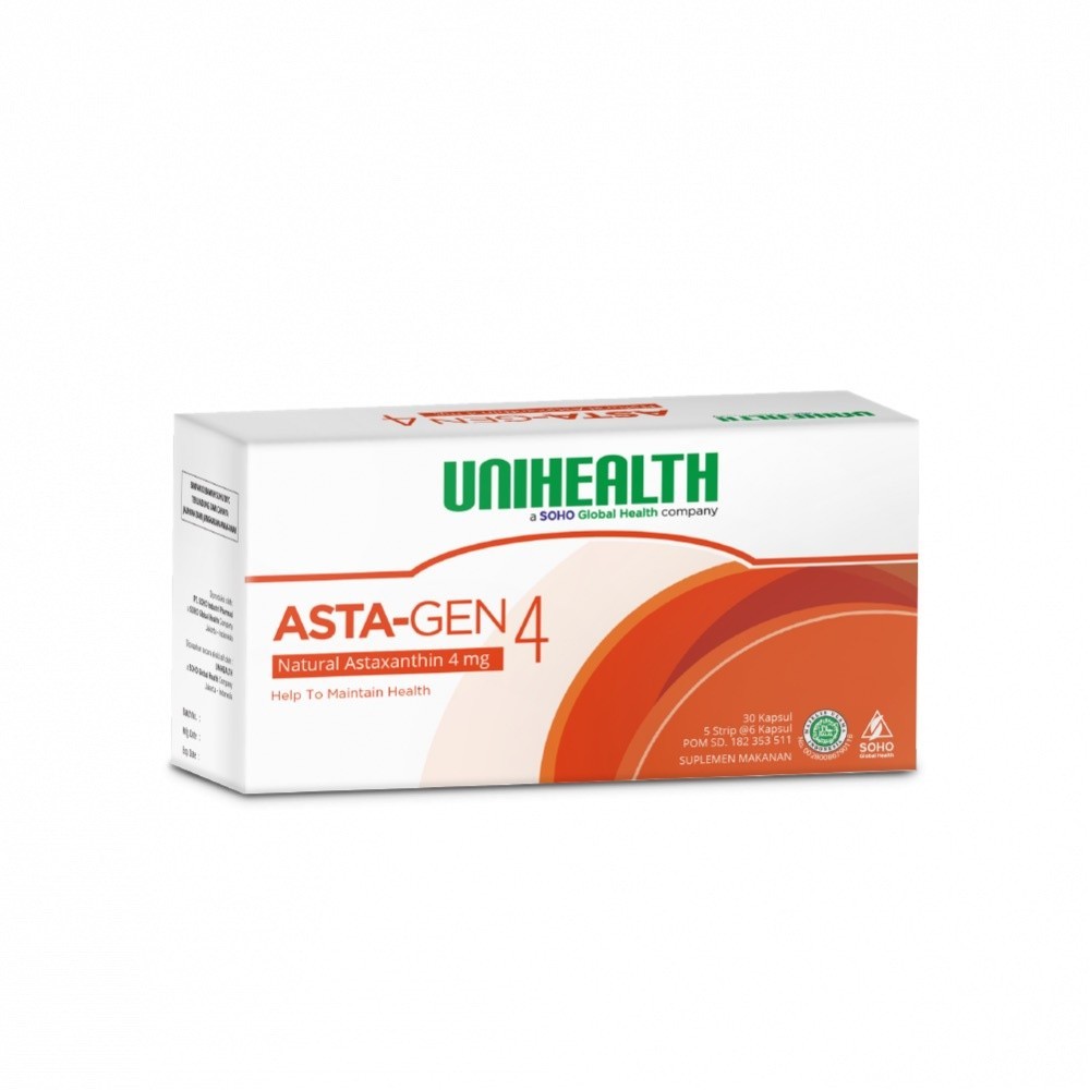 Jual Astagen 4 Unihealth Suplemen Antioxidan Astaxanthin Soho Farmasi ...