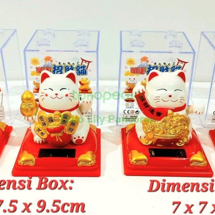 Jual Manekineko Solar Box Acrylic / Kucing Hoki Solarcell Mini / Lucky ...