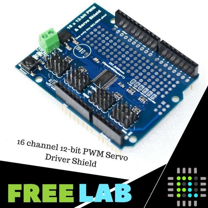 Jual Servo Shield 16 channel 12 bit PWM Servo LED Shield untuk Arduino I2C | Shopee Indonesia