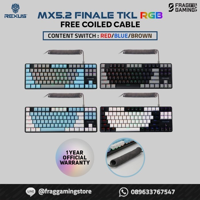 Jual New Rexus Legionare Mx5.2 / Mx 5.2 / Mx52 Finale Tkl Mechanical ...