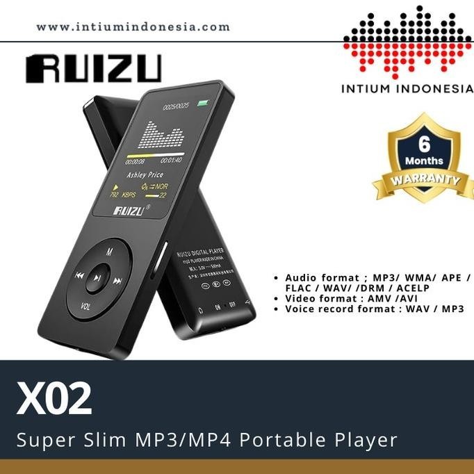 Jual Ruizu X02 Portable Mp3 Music Player With Support Fm Radio E-Book ...