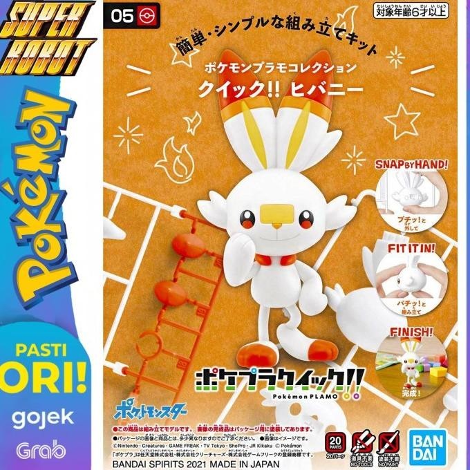 Jual Pokepla Pokemon Plamo Collection Quick 05 Scorbunny - BANDAI ...