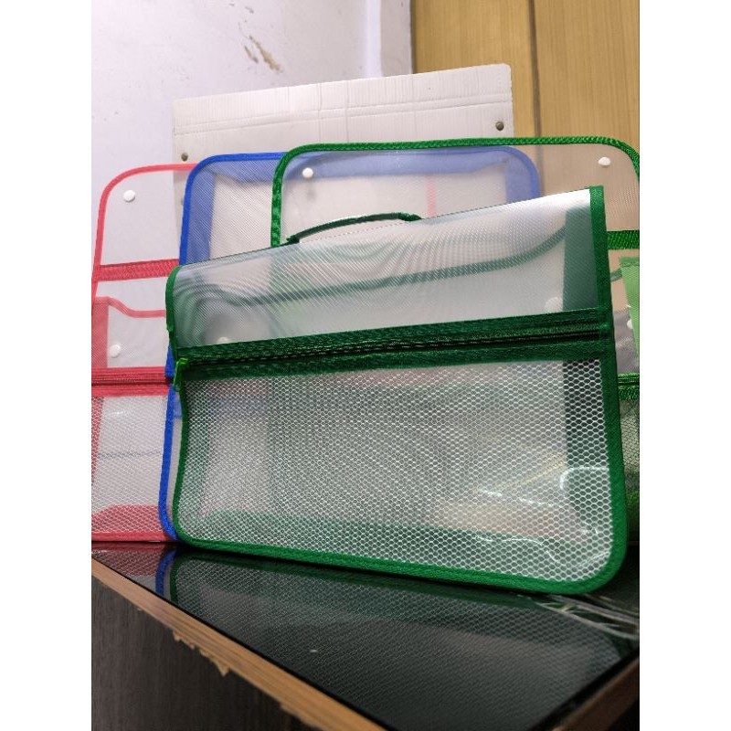 Jual Map plastik kancing 2 jaring folio/map tenteng sekolah per pcs ...