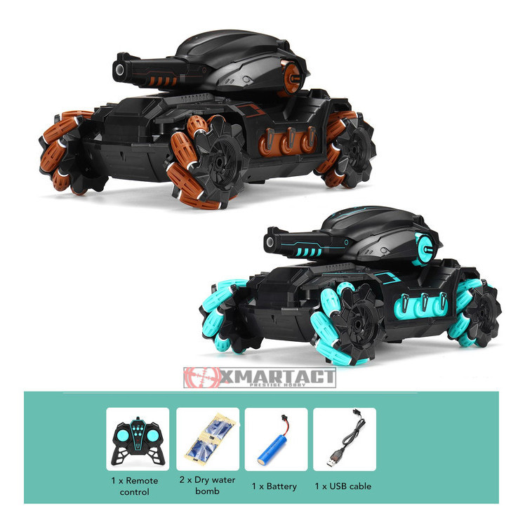 Jual Remote Control RC Stunt Car Electric Water Gel Blaster Bomb Tank ...
