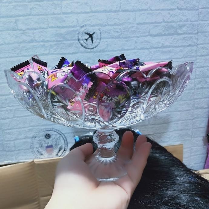 Jual Capodimonte Toples kaca Tempat Permen kue kering /berukuran sedang ...