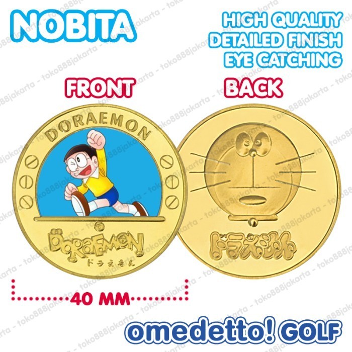 Jual DORAEMON MAGNETIC GOLF BALL MARKER WITH MAGNET HAT CLIP OMEDETTO ...