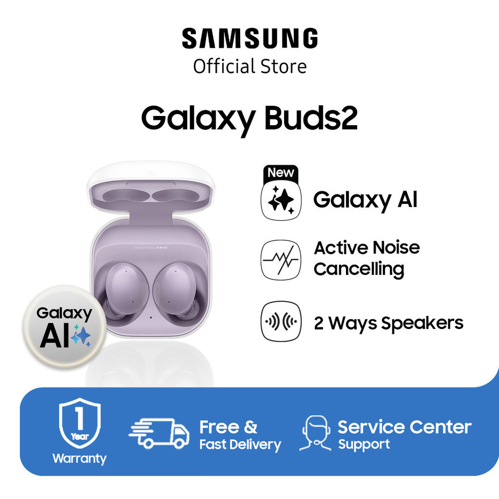Jual Samsung Galaxy Buds2 - Lavender, Galaxy AI, Handphone AI, Buds AI ...