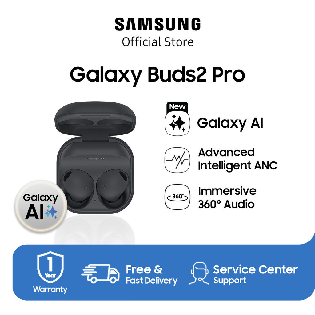 Jual Samsung Galaxy Buds2 Pro - Graphite, Galaxy AI, Handphone AI, Buds ...