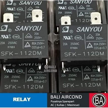 Jual Rilai Rilay Sanyou SFK 112DM 20A 250V Relay Modul Pcb AC LG ...