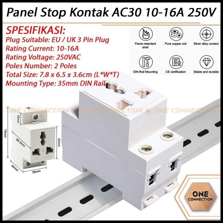 Jual HOT DEAL PANEL STOP KONTAK DIN RAIL / DINRAIL AC 220V UPTO 250V ...