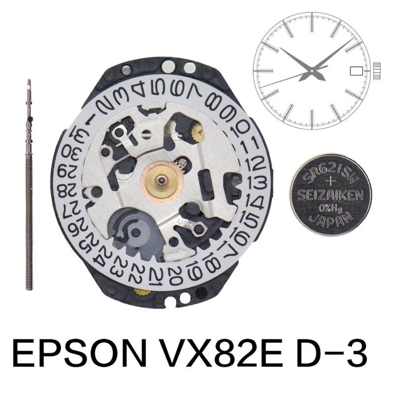 Jual Mesin Jam VX82E VX 82E Original Mesin Jam Tangan Epson VX 82E-3 Tanggal Samping | Shopee ...