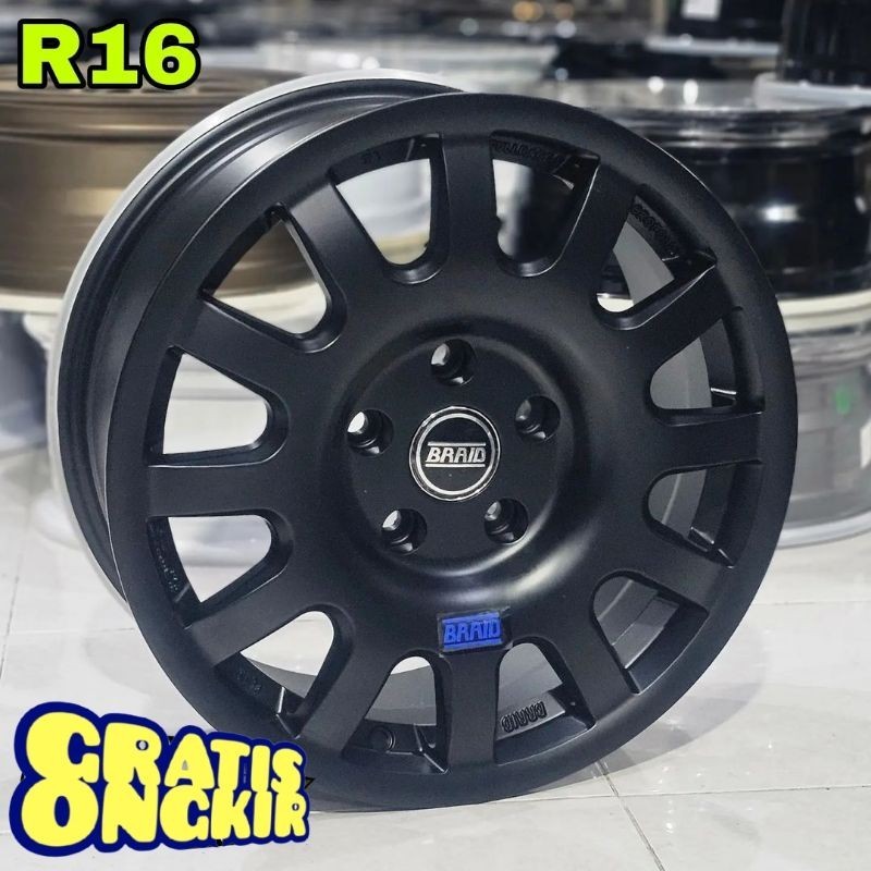 Jual velg racing mobil r16 BRAID RALLY PCD 5X114,3 velg mobil ring 16 ...