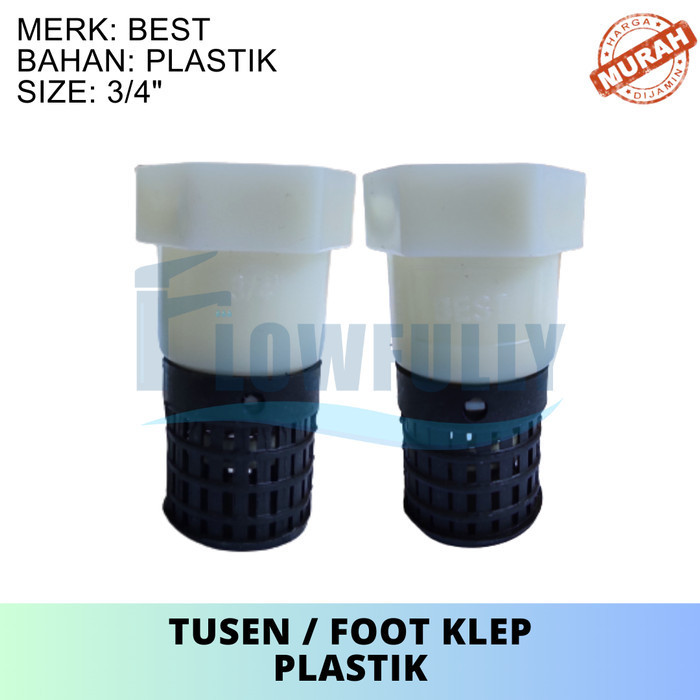 Jual TUSEN KLEP PVC 3/4 INCH BEST SARINGAN FOOT VALVE VERTICAL LIFT ...