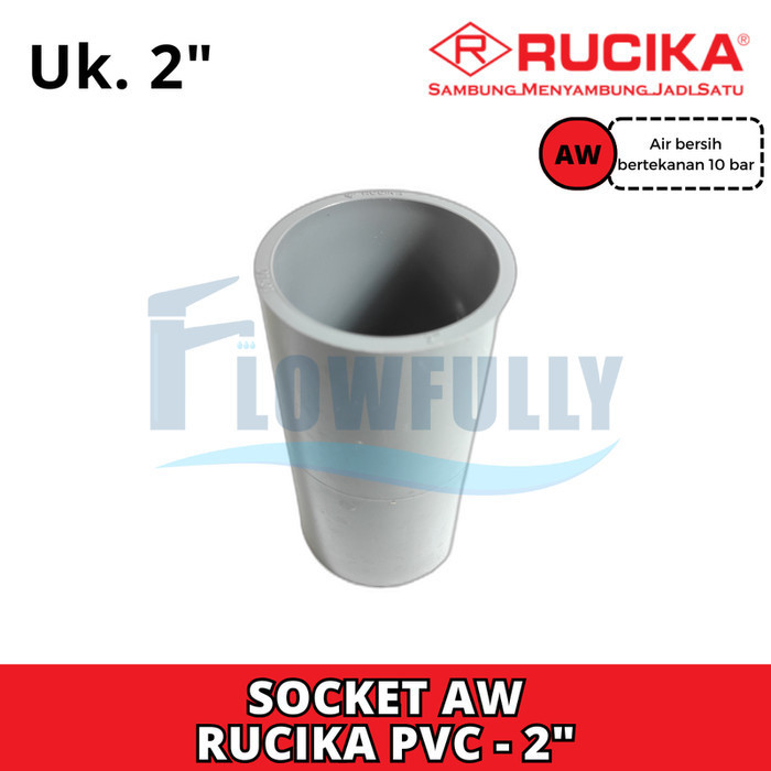 Jual SOCKET AW 2" RUCIKA SOK TS POLOS LURUS 2 inch PVC | Shopee Indonesia