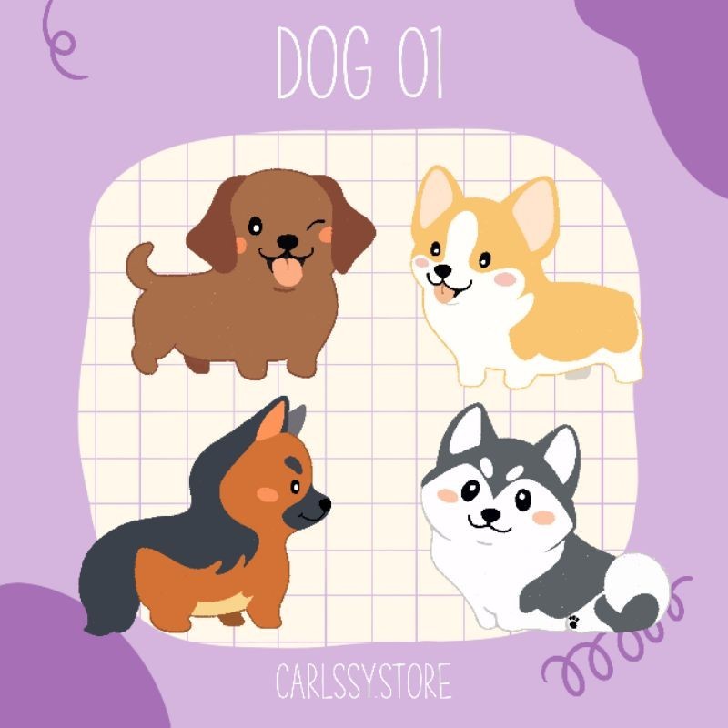 Jual Sticker Nama Custom - Dog | Shopee Indonesia
