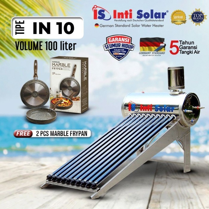 Jual PEMANAS AIR SOLAR WATER HEATER INTI SOLAR IS 10 IN STAINLESS ...