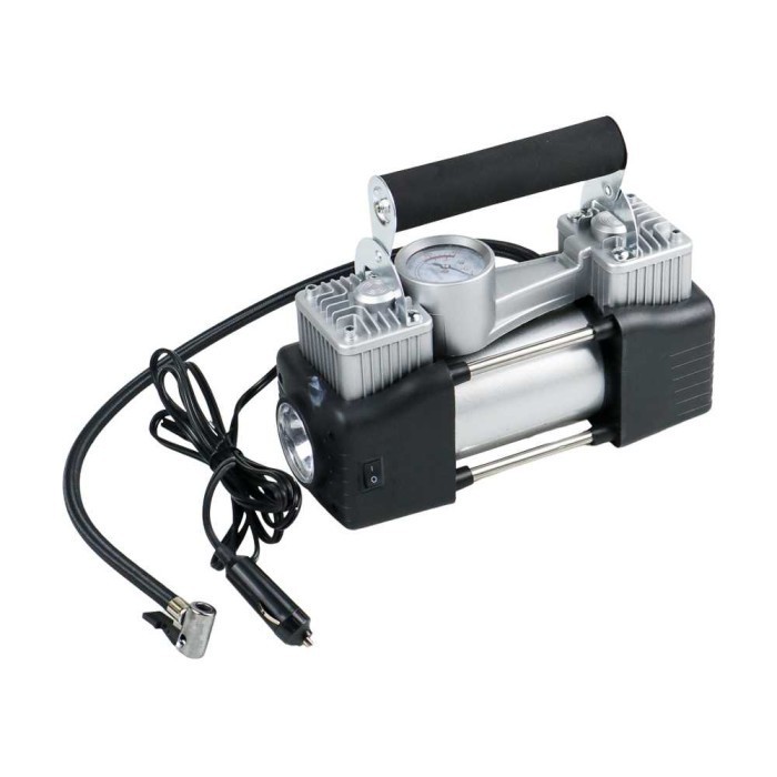 Jual KOMPRESOR MINI PORTABLE POMPA BAN MOBIL BUS TRUK DOUBLE CYLINDER ...