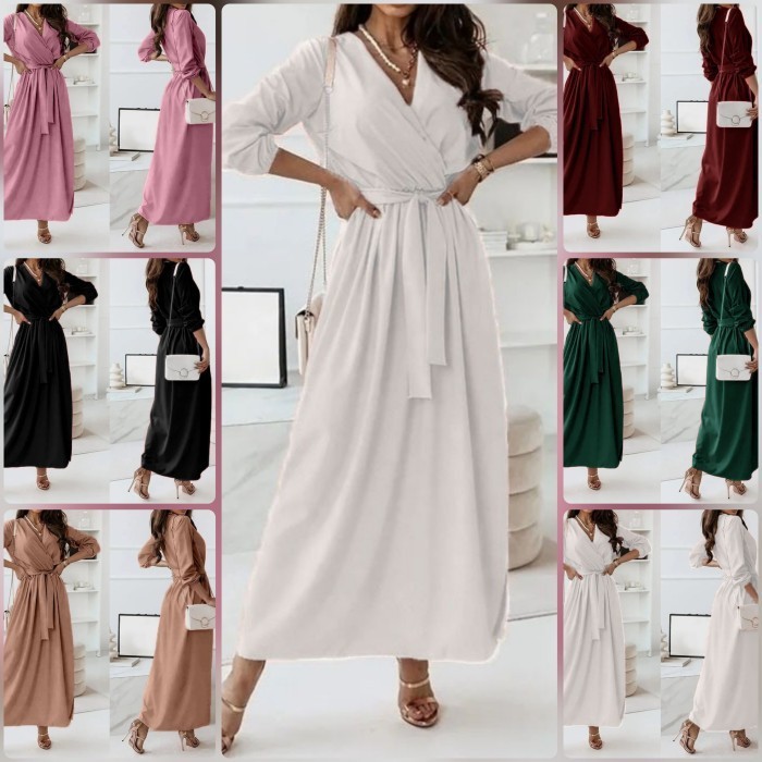Jual Longdress Dress Momoa Hitam Maroon Dustypink Hijau Botol Broken ...