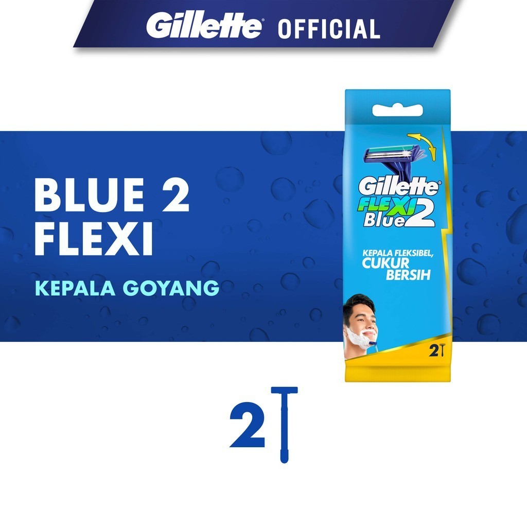 Jual Gillette Alat Cukur Blue 2 Flexi Razor Pisau Cukur isi 2 | Shopee ...