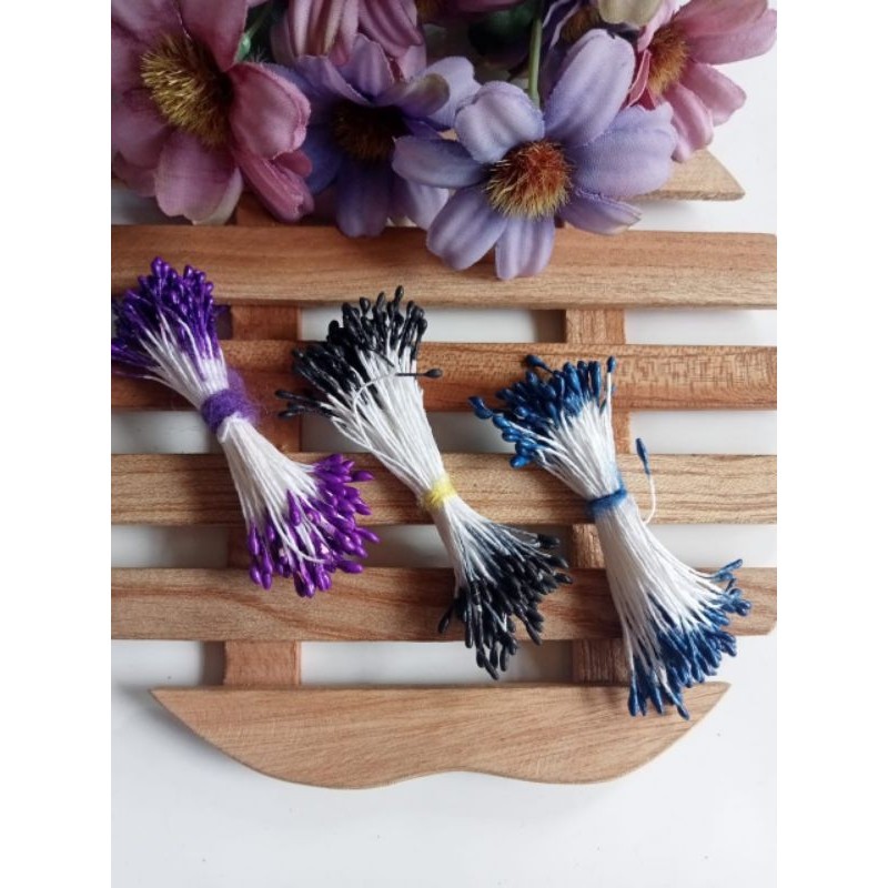Jual Putik Sari Mini Putik Bunga Putik Sari Warna 1 Ikat Putik Benang ...