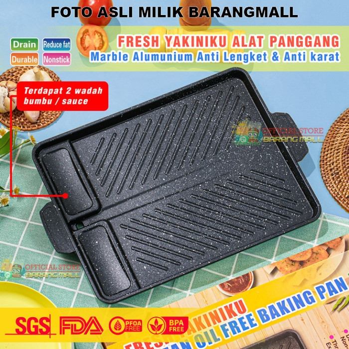 Jual Alat Panggang Sehat Sugo Grill Pan Bbq Square Gril Teflon Anti ...