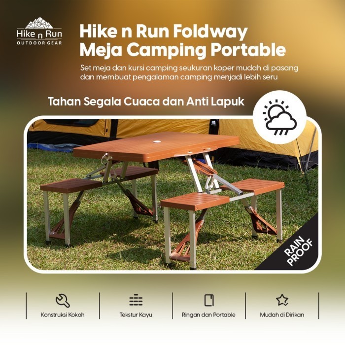 Jual Meja Koper Lipat Hike n Run Foldway Camping Table | Shopee Indonesia