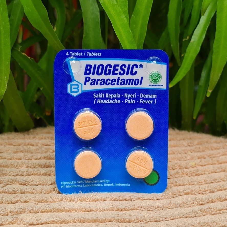 Jual Biogesic Paracetamol 500 mg Blister / Strip 4 Tablet | Shopee ...