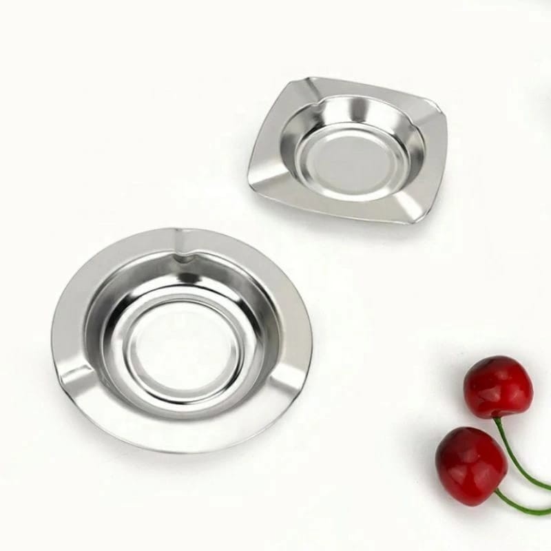 Jual Asbak Rokok Kotak Bulat Stainless Steel / Asbak Petak Aluminium ...