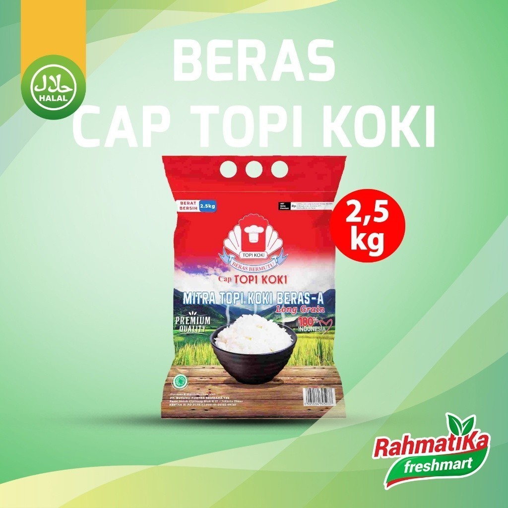 Jual Beras Cap Topi Koki Mitra 2.5 Kg | Shopee Indonesia