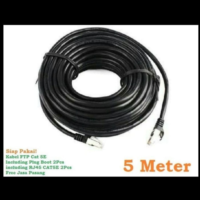 Jual Kabel Lan Cat 5. STP. Outdoor. 60 Meter. Terpasang Rj 45 Kepala ...