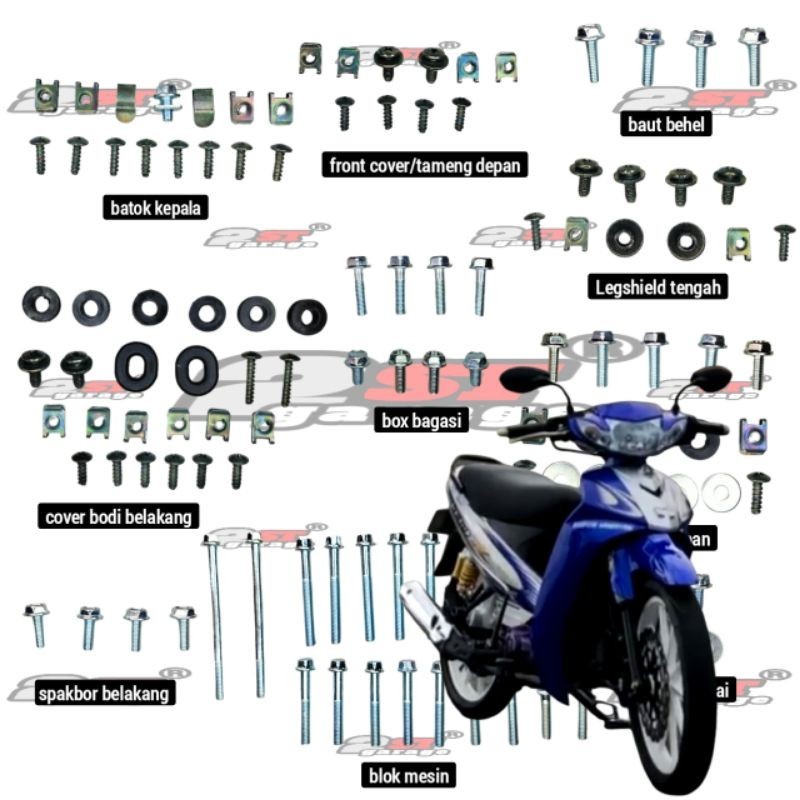 Jual Baut Bodi Lengkap Yamaha Vega R New Fullset/Baud Yamaha Vega R New ...