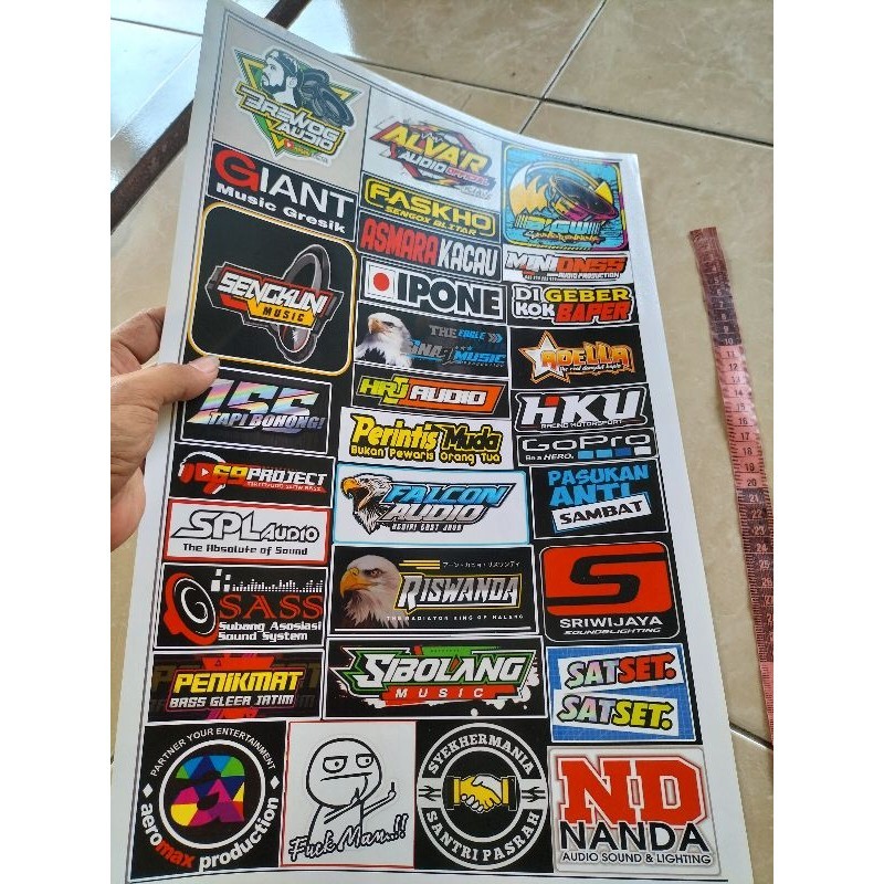 Jual Stiker Sound | Stiker 1 Lembar | Stiker Pack Ukuran 31cmx47cm ...