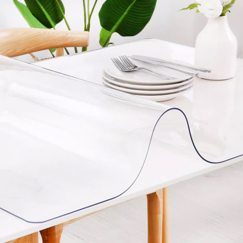 Jual Taplak Meja Bening Transparan Bahan Mika Plastik Taplak Meja Makan PVC Transparan BISA ...