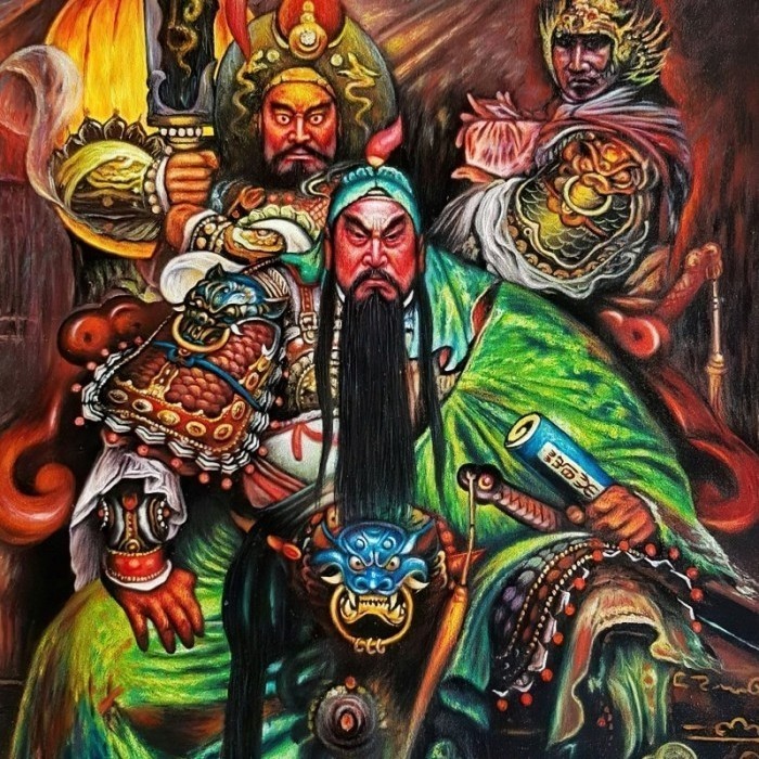 Jual Repro Digital Lukisan Gambar Dewa Kwan Kong Pengawal Konghucu God ...