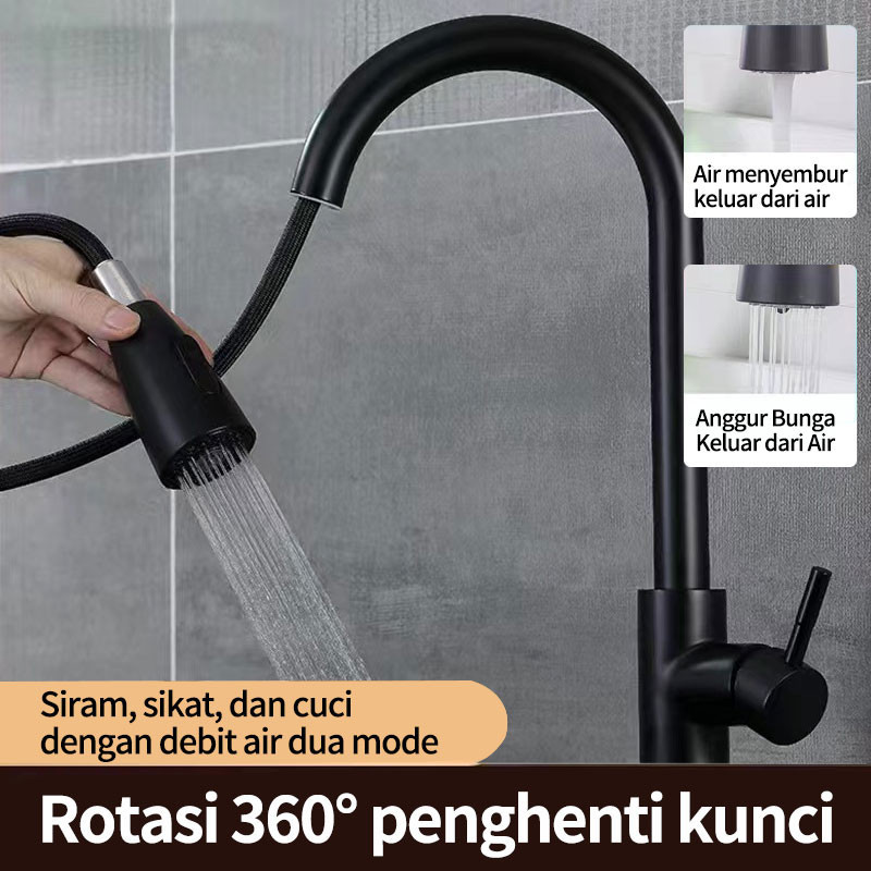 Jual SUS304 Kran Sink Tarik Keran Angsa Fleksibel Keran Cuci Piring ...