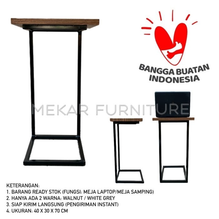 Jual Meja Laptop / Meja Samping - Side Table - Mekar Furniture | Shopee Indonesia