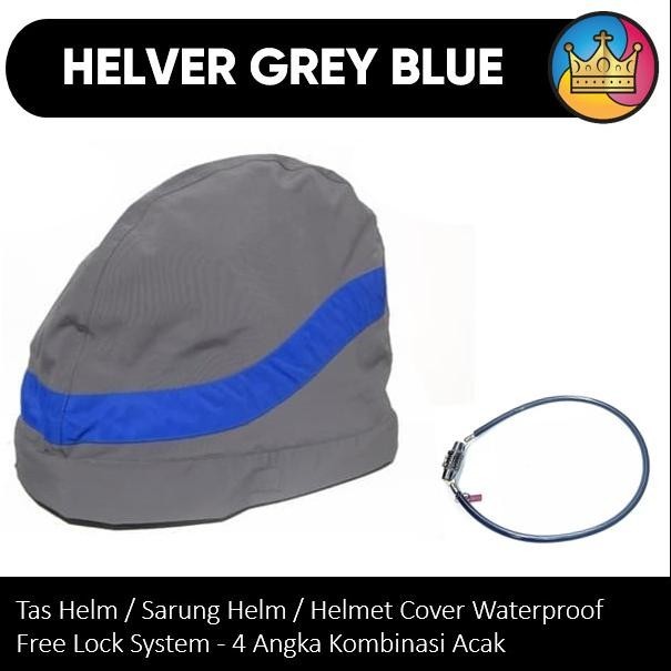 Jual HELVER TAS HELM Sarung Helm Helmet Cover Waterproof Free Lock ...