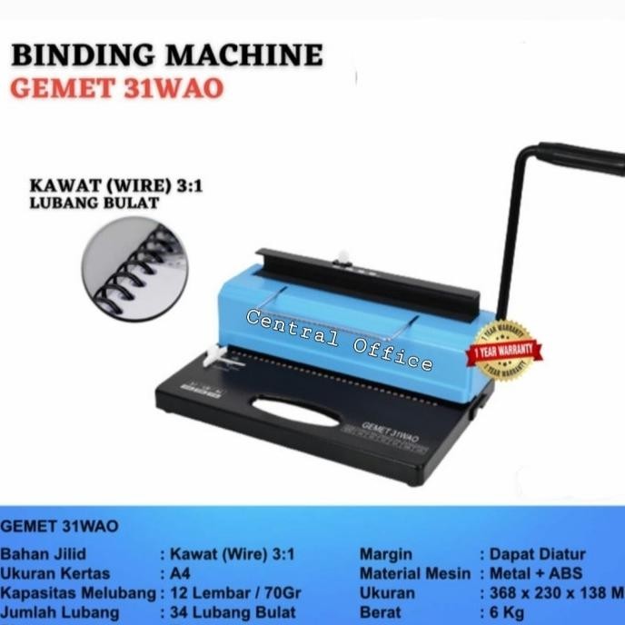 Jual Binding machine Gemet 31-WAO | Shopee Indonesia