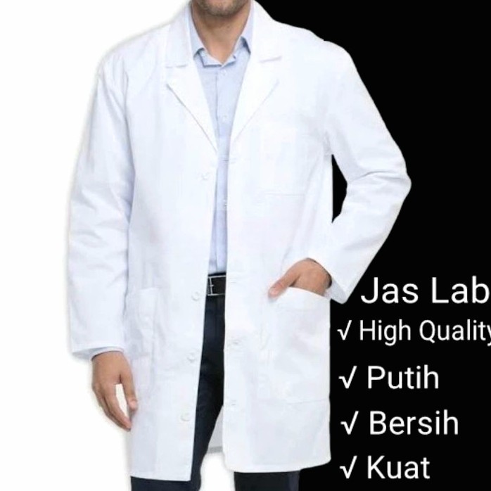 Jual Jas Lab Lengan Panjang Jas Lab Jas Laboratorium Baju Analis Putih ...