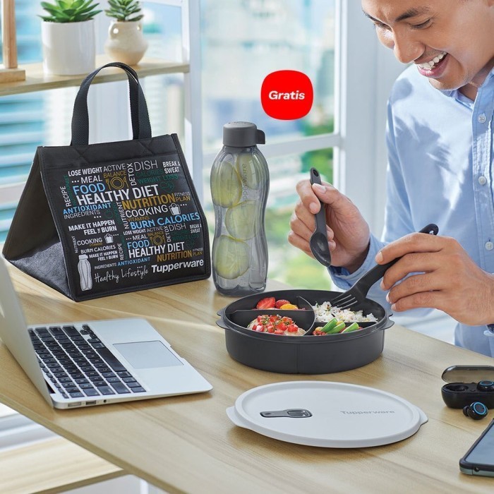 Jual Tupperware Fit To Go Lunch Set Tempat Bekal Makan | Shopee Indonesia