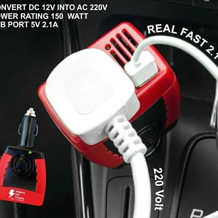 Jual Inverter Colokan Listrik Mobil 150W Dc To Ac 220V + Casan Usb ...