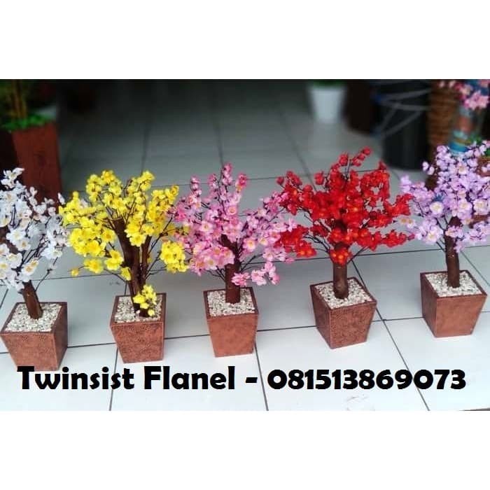 Jual Pohon Bonsai Bunga Sakura Mini Plastik Artificial Palsu/Hiasan ...