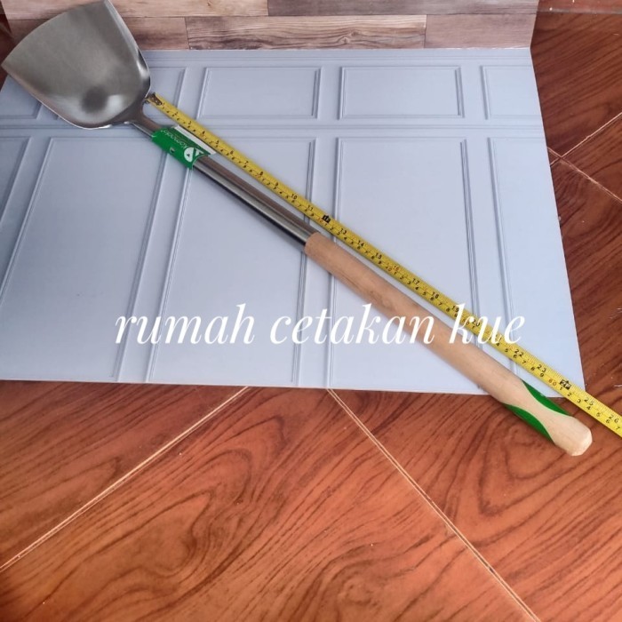 Jual Sodet Sutil Spatula Stainless Jumbo Gagang Kayu/ Koo Panjang 79 Cm ...
