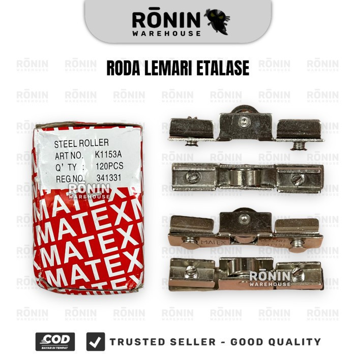 Jual [100 pcs] MATEX Roda Lemari Etalase Rel Sliding Roda Showcase ...