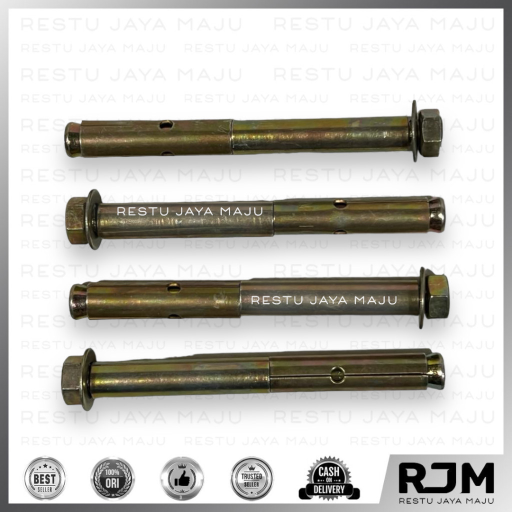 Jual [10 pcs] Dynabolt 6x43-12x129mm Kuning Baut Besi Tanam Dinding ...