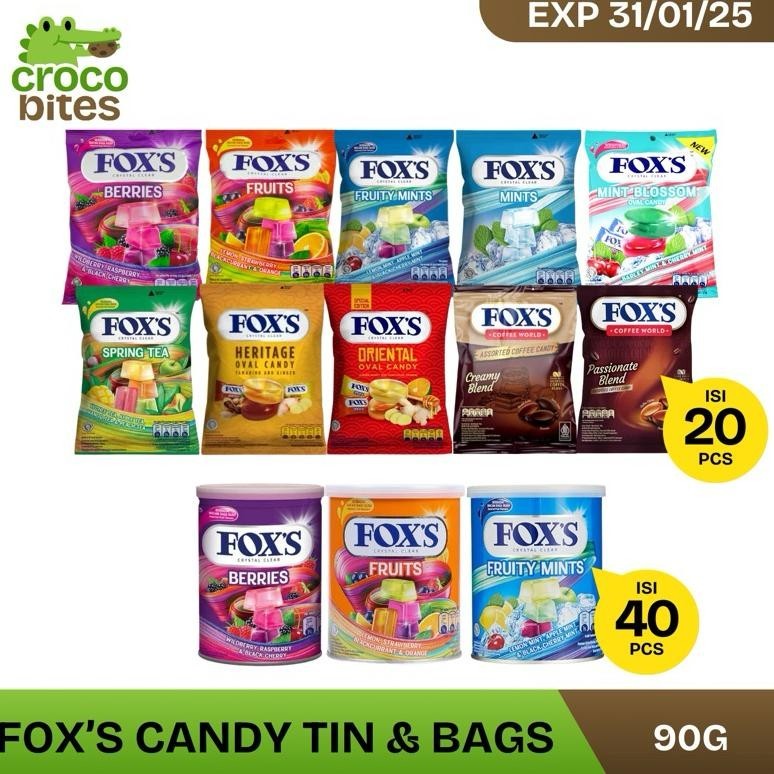 Jual Permen Fox Fruits Berries Crystal Clear Candy Tin Kaleng 180Gr ...
