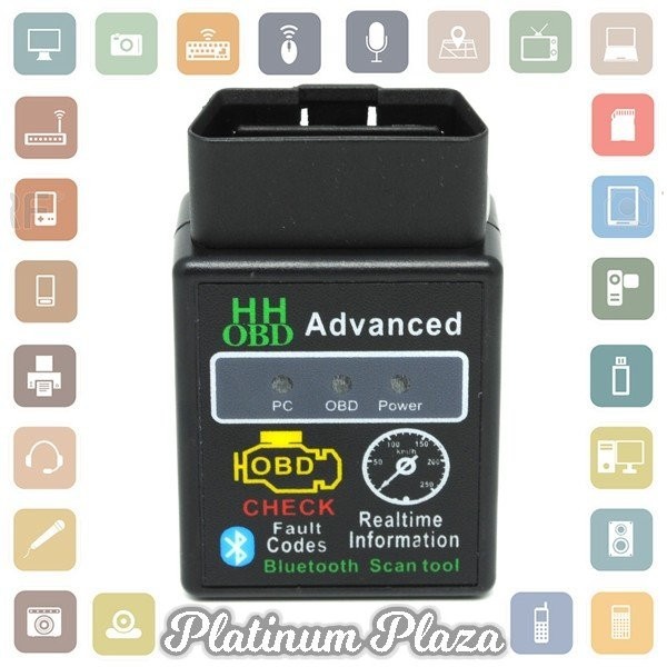 Jual BLUETOOTH CAR DIAGNOSTIC OBD2 CAR BUS SCANNER - ELM327 - BLACK ...