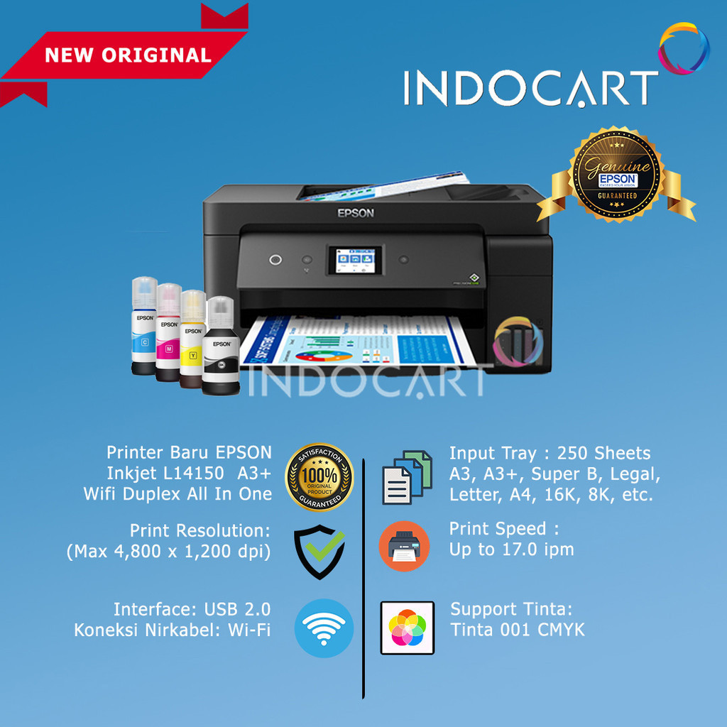Jual Printer Epson EcoTank L14150 L-14150 A3+ Wifi Duplex All In One ...