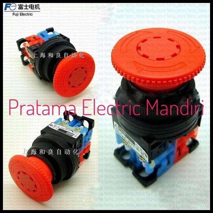 Jual TERBARU EMERGENCY STOP DIAMETER 30MM AR30 V2R-11R 1NO 1NC FUJI ...